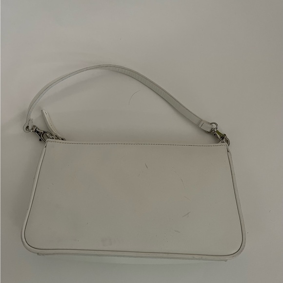 LOFT | Bags | Loft Pre Loved Small White Bag With Zipper Few Snags On ...